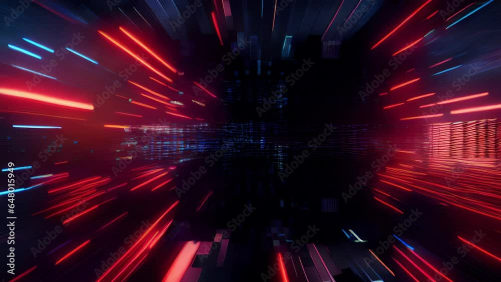 Glitching Grid An abstract visual effect where pixelated patterns morph ...