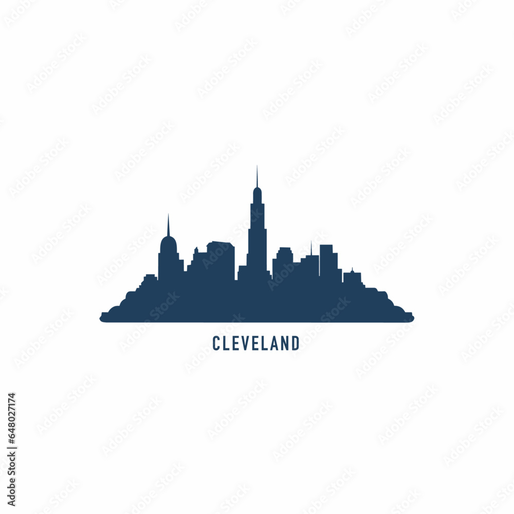 USA United States of America Cleveland city modern landscape skyline ...