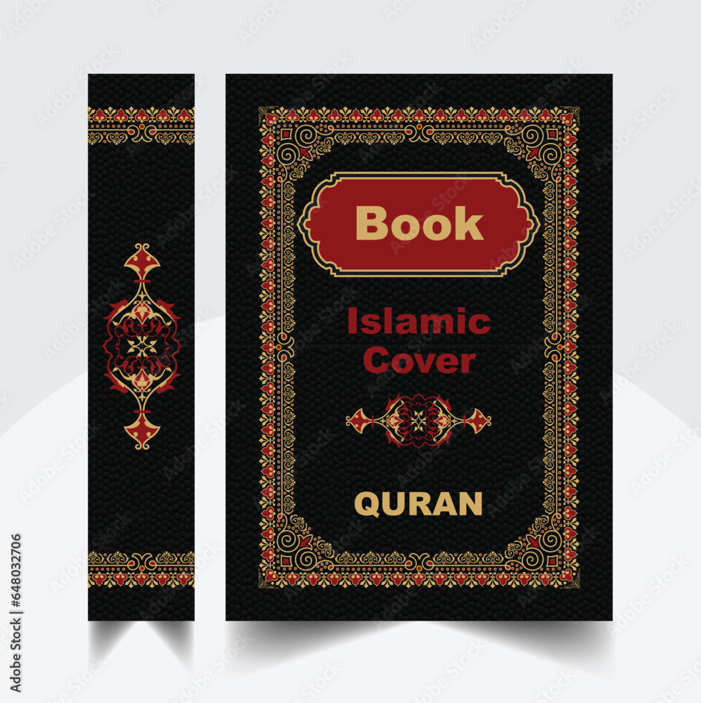 Vector Quran Islamic Book Cover or frame Design Stock Vector | Adobe Stock