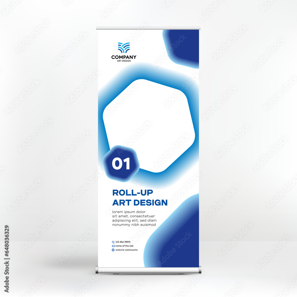 Geometric design, roll-up, creative background, template for photo and ...