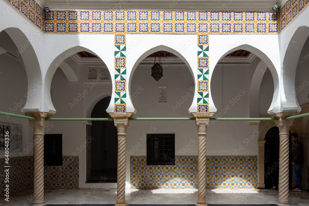 Algiers, Alger, Algeria, 09 08 2023 : Interior of the Palais des Rais ...