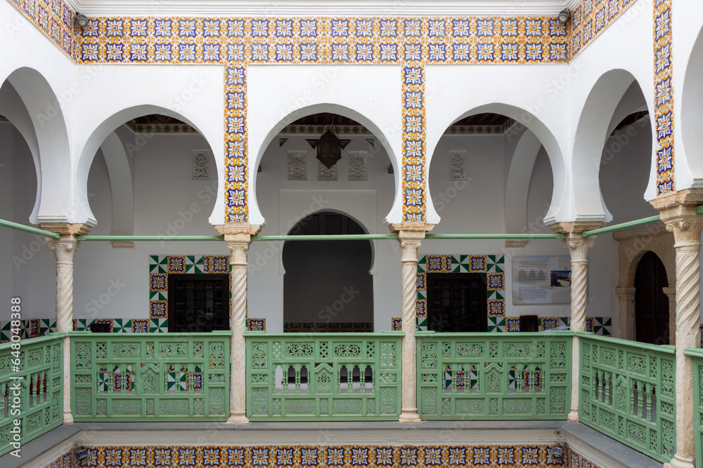 Algiers, Alger, Algeria, 09 08 2023 : Interior of the Palais des Rais ...