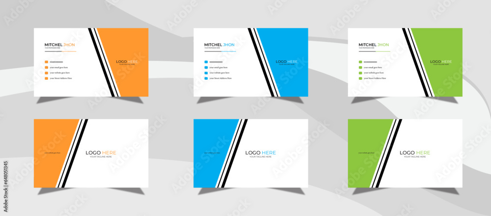 Modern presentation card. Modern and corporate simple business card ...