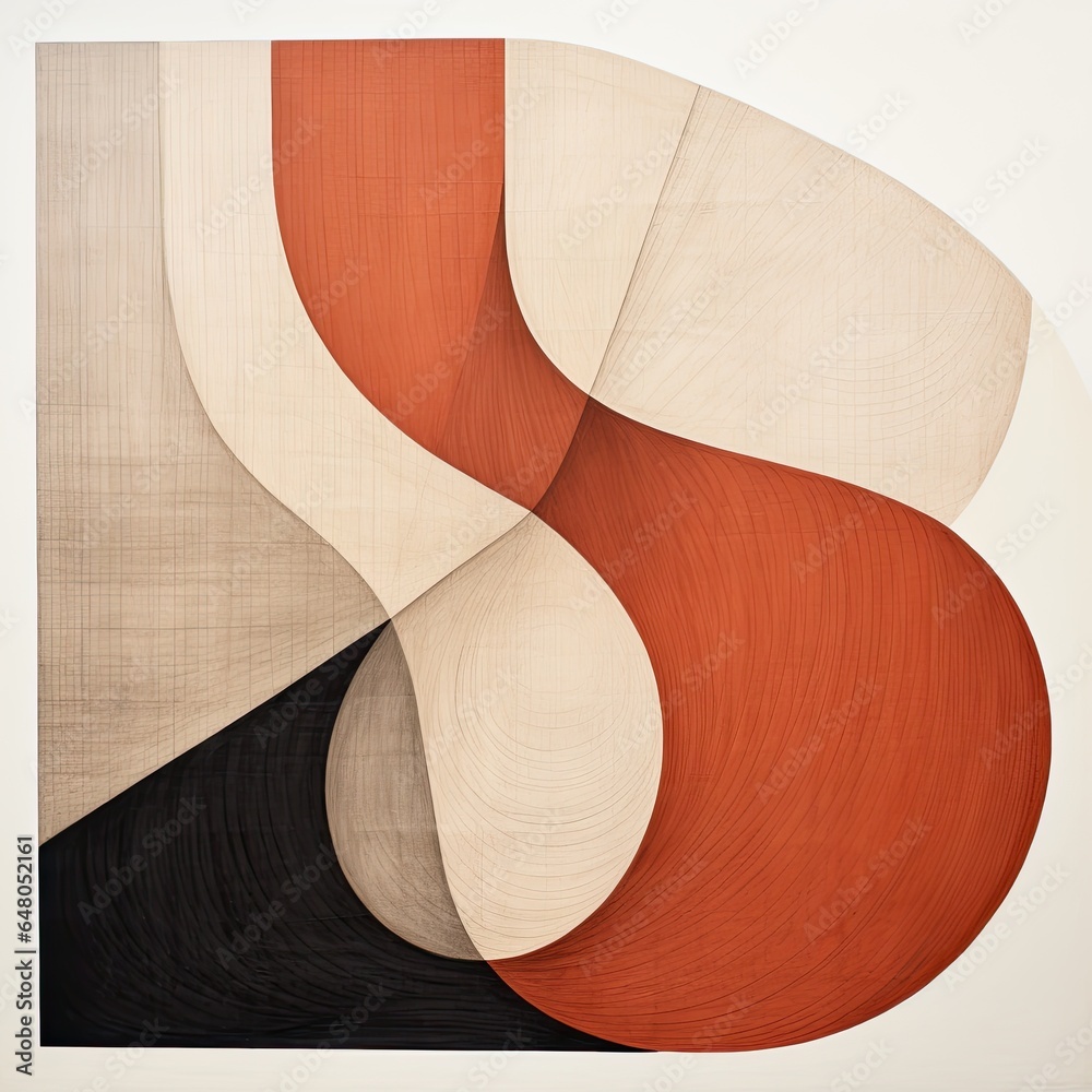 An abstract illustration of two large overlapping shapes. Soft edges ...
