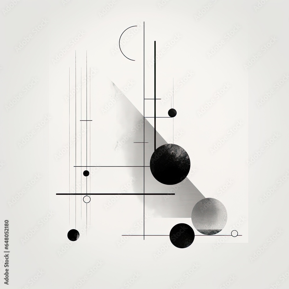 An illustration of minimalistic design, simple lines and shapes made in ...
