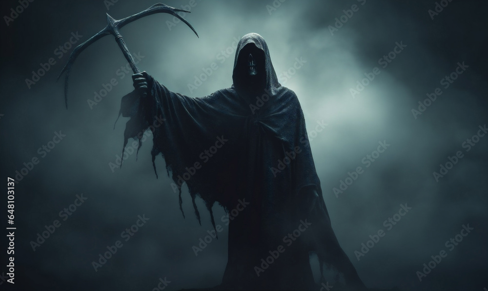 death skeleton night fear ghost creepy horror evil hood halloween ...