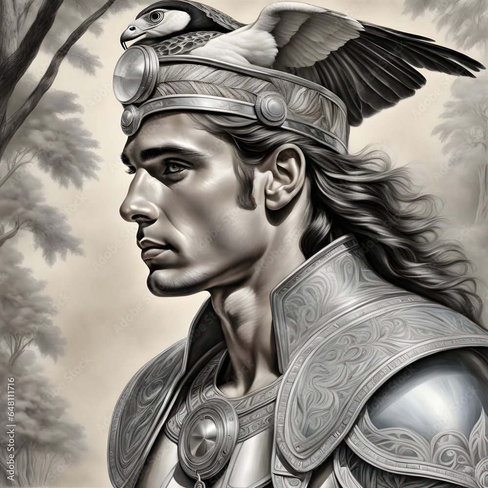 Captivating Depictions of Greek Gods in Pencil Art.(Generative AI ...