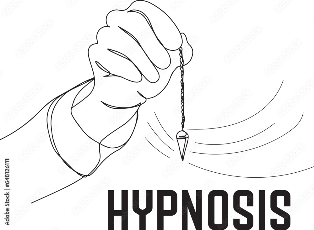 Vetor de Hypnosis Induction: Pendulum Swing Vector Illustration ...