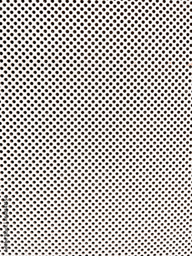 Póster Perforated metal sheet background.Texture background with holes ...