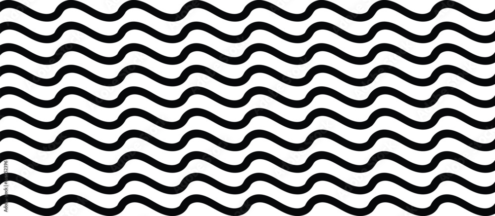 Curved bold brush drawn various geometric seamless patterns. Seamless ...