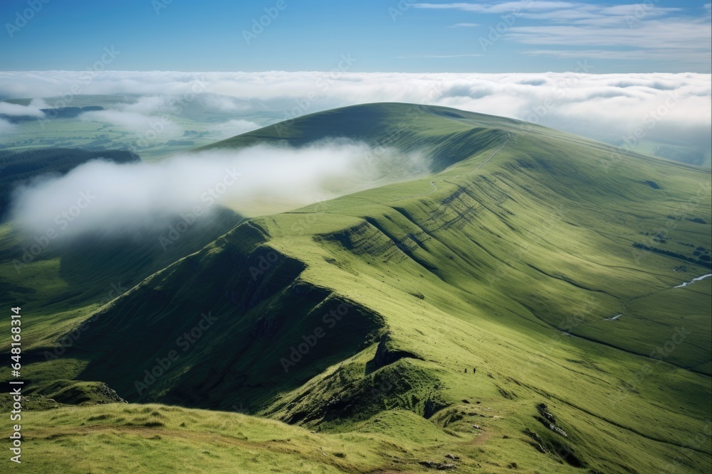 Brecon Beacons Landscape: A stunning view from Pen Y Fan in the Brecon ...