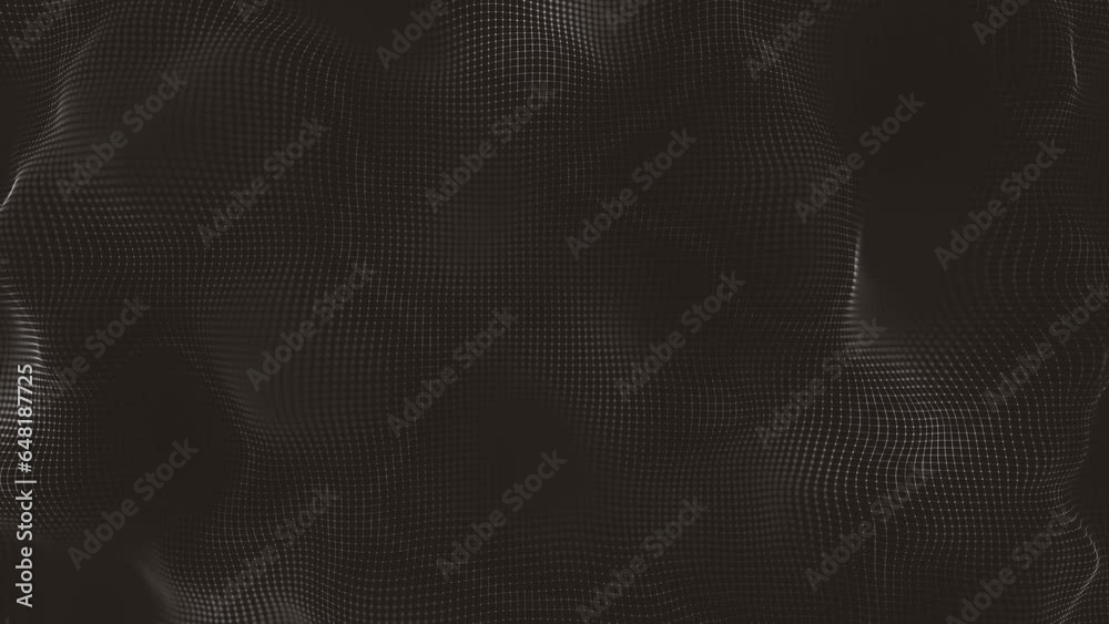 Abstract Minimal Mesh Waving Background/ 4k animation of an abstract ...