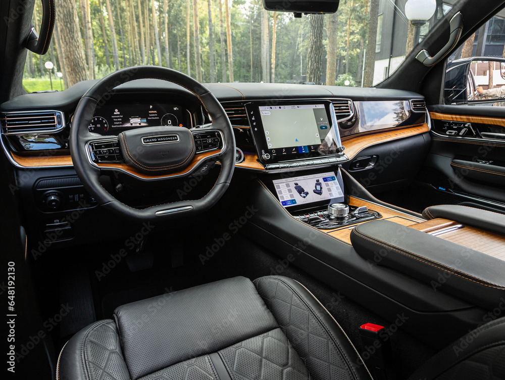 Novosibirsk, Russia - September 11 , 2023: Grand Wagoneer, Salon of a ...