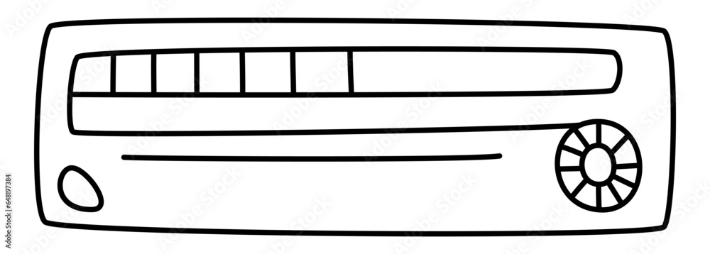 CD Player - Doodle-Style Vector Outline Art Electric Equipment, Hand ...