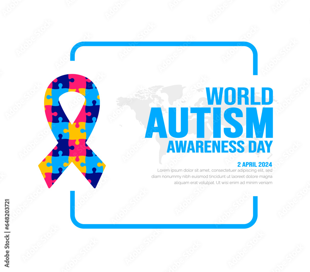 World autism awareness day background template use to banner, card ...