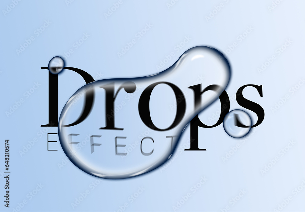 Drop Text Effect Stock Template | Adobe Stock