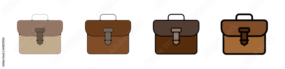 picto logo icones et symbole trace couleur cartable sac travail sacoche ...