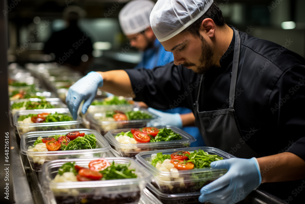 Behind-the-scenes look at airline catering facilities where chefs and ...