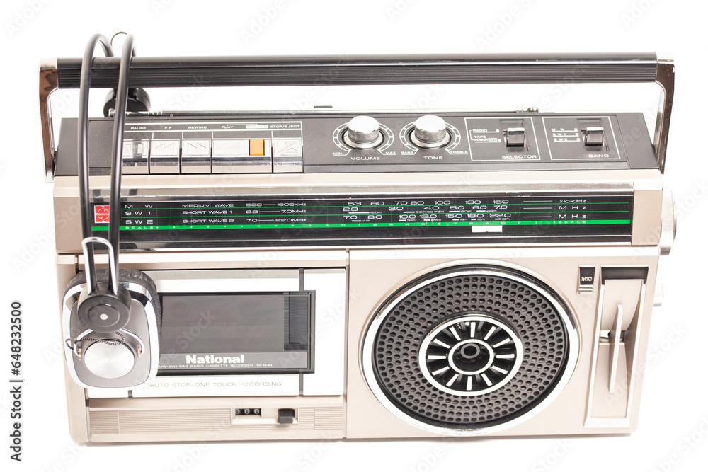 Moscow, Russia, September 7, 2023: National stereo radio cassette ...