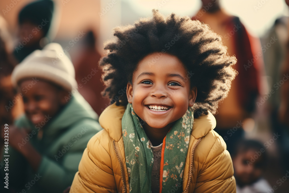 Foto Stock African child, African-American baby, Afro-American smiles ...
