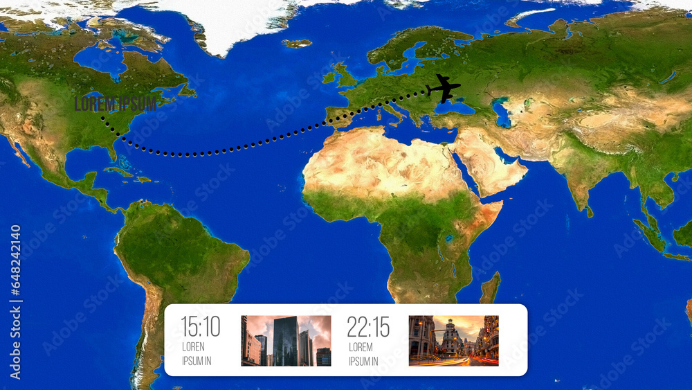 Map Route Kit Stock Template | Adobe Stock