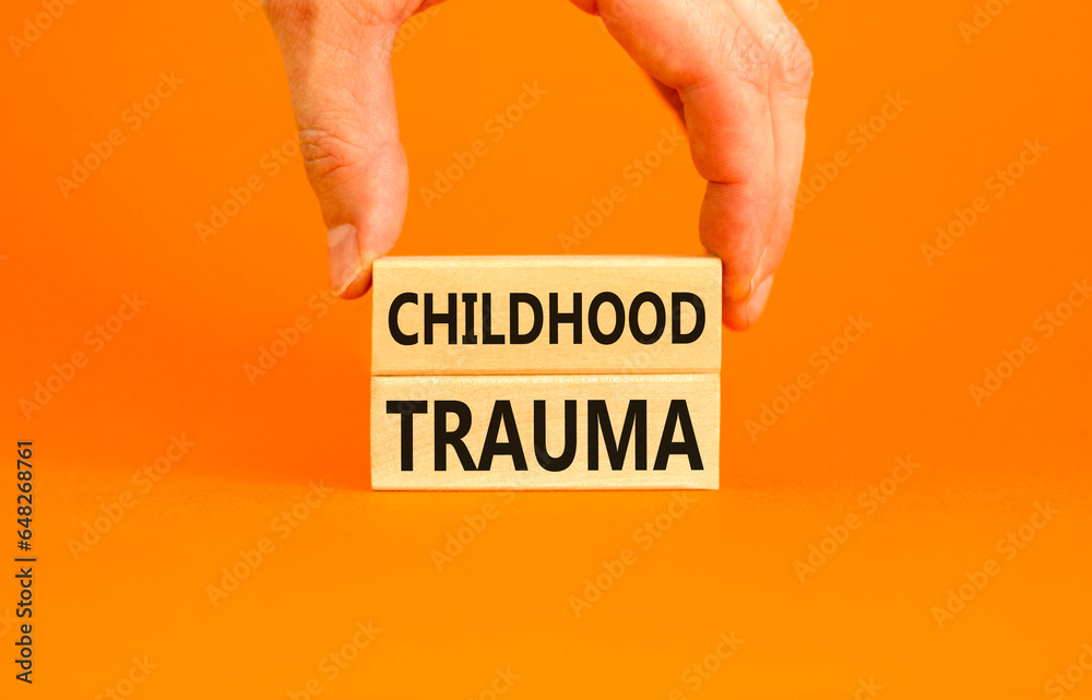 Childhood trauma symbol. Concept words Childhood trauma on beautiful ...