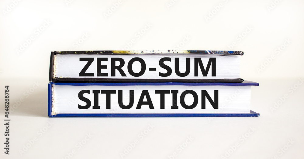 Zero-sum situation symbol. Concept words Zero-sum situation on ...