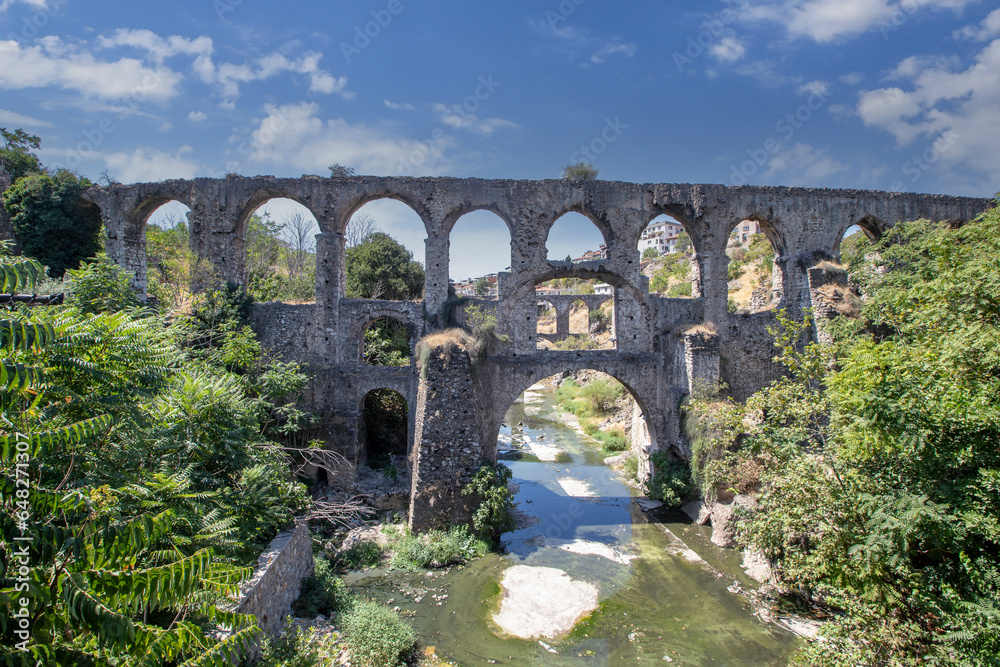 Turkey - Izmir - The aqueducts, known as "Akvaduk Arches" in history ...
