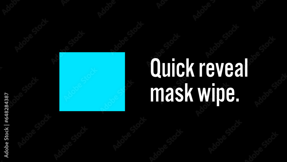 Quick Wipe Text Reveal Stock Template | Adobe Stock