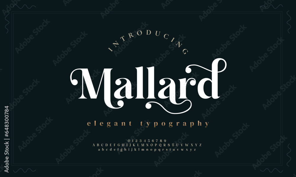 Vetor de Mallard Abstract Fashion font alphabet. Minimal modern urban ...
