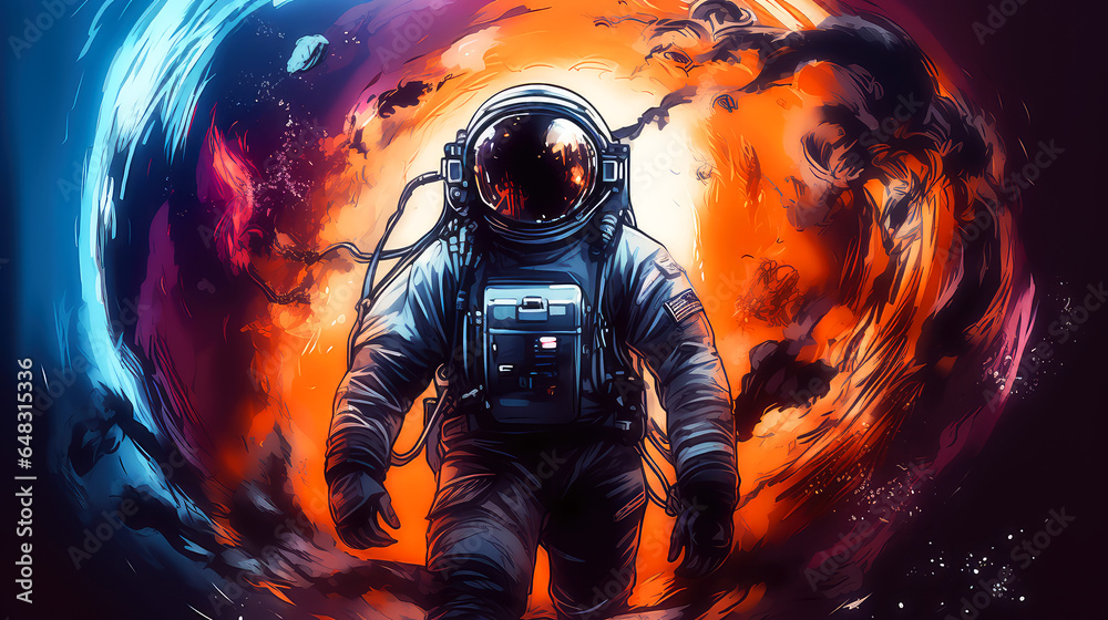 Cosmic Voyager: An Astronaut's Journey in the Vastness of Space as ...