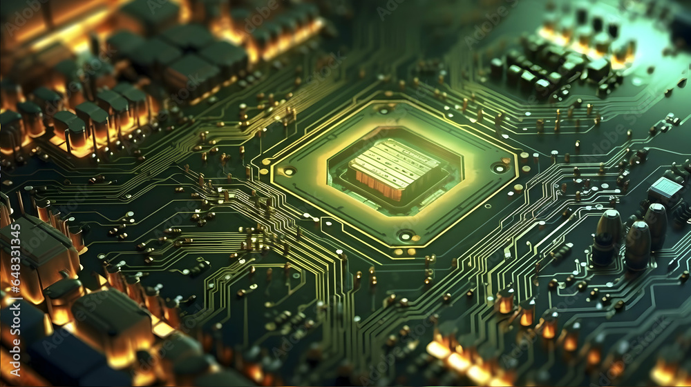 Highly detailed technology texture, AI supercomputer Chrome, insane ...