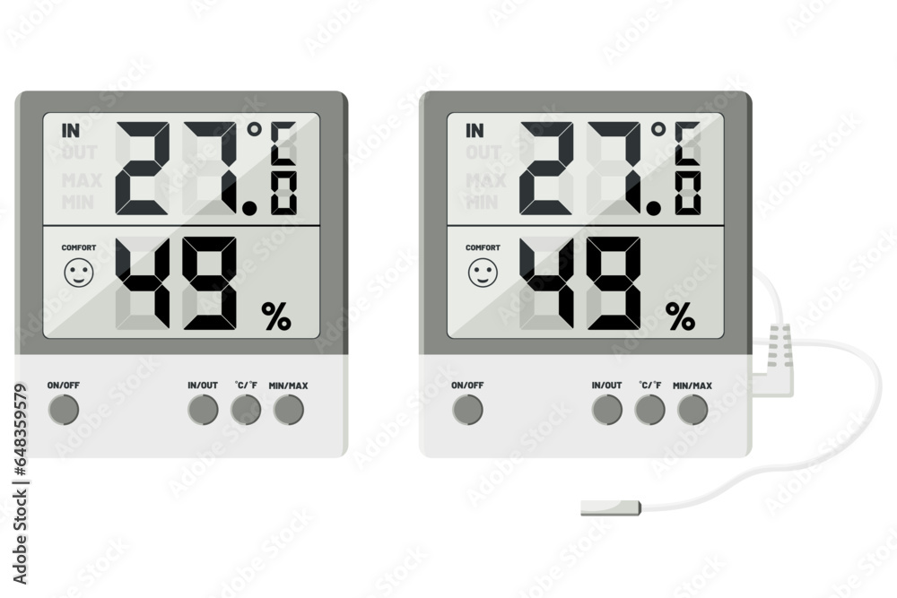 thermo hygrometer used determine humidity, measure temperature and ...