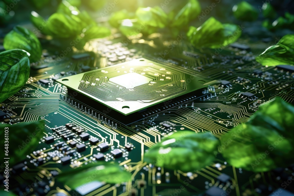 Green power technology electronic circuit board with processor in the ...