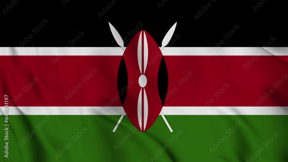 Vidéo Stock Kenya flag animation for background in 4k. Happy ...