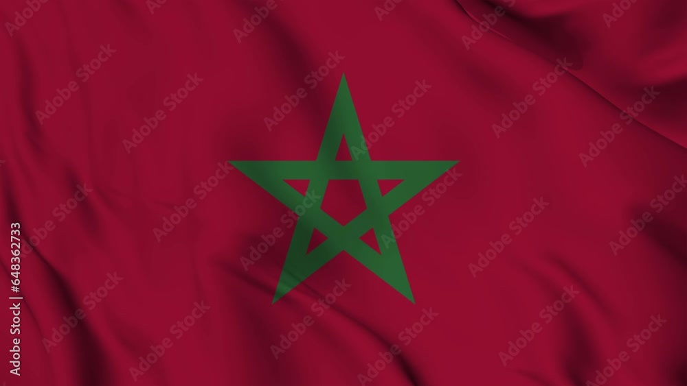 Morocco flag animation for background in 4k. Happy independence day ...