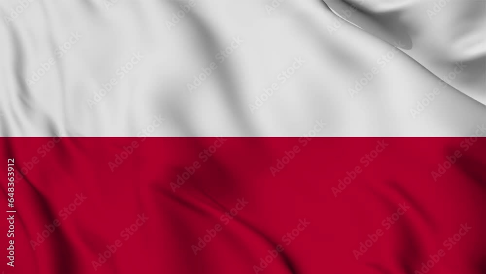 Vidéo Stock Poland flag animation for background in 4k. Happy ...