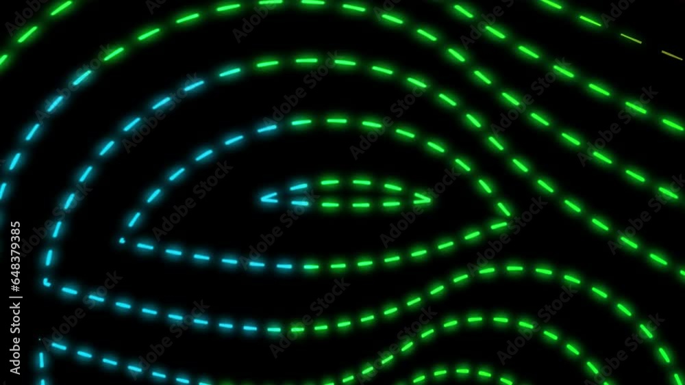 Colorful glowing motion line abstract background. Dash line pattern ...