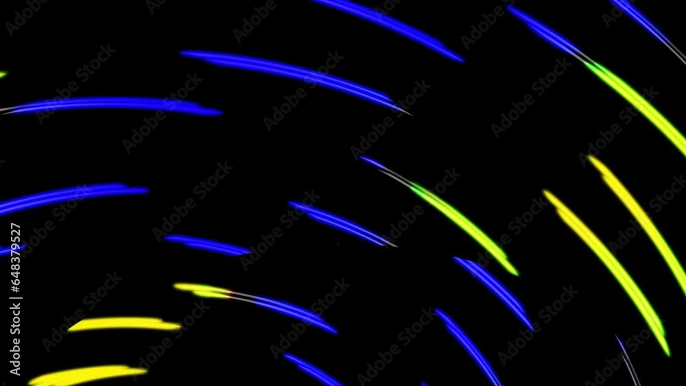 Vidéo Stock Colorful glowing motion line abstract background. Dash line ...