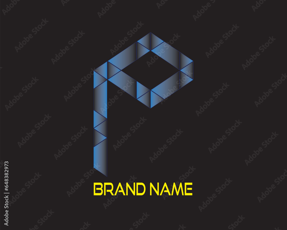 P logo. EPS file. Editable Text And Color. CMYK Colors. Print Ready ...