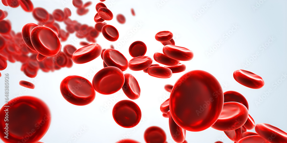 Red blood cell in blood vessel ,, Streaming blood red cells realistic ...