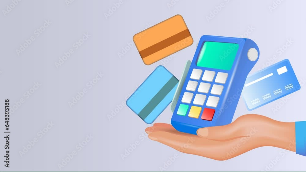 Payment terminal, a modern POS-bank payment device. A payment device ...