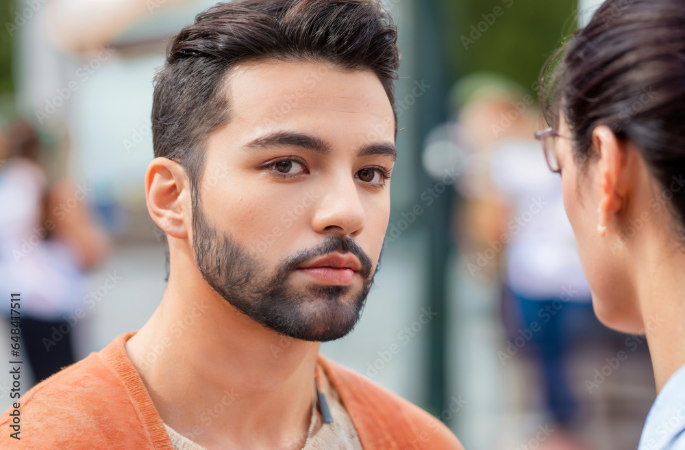 Smiling gay man. Gender fluid man against lgbt flag, acceptance of ...