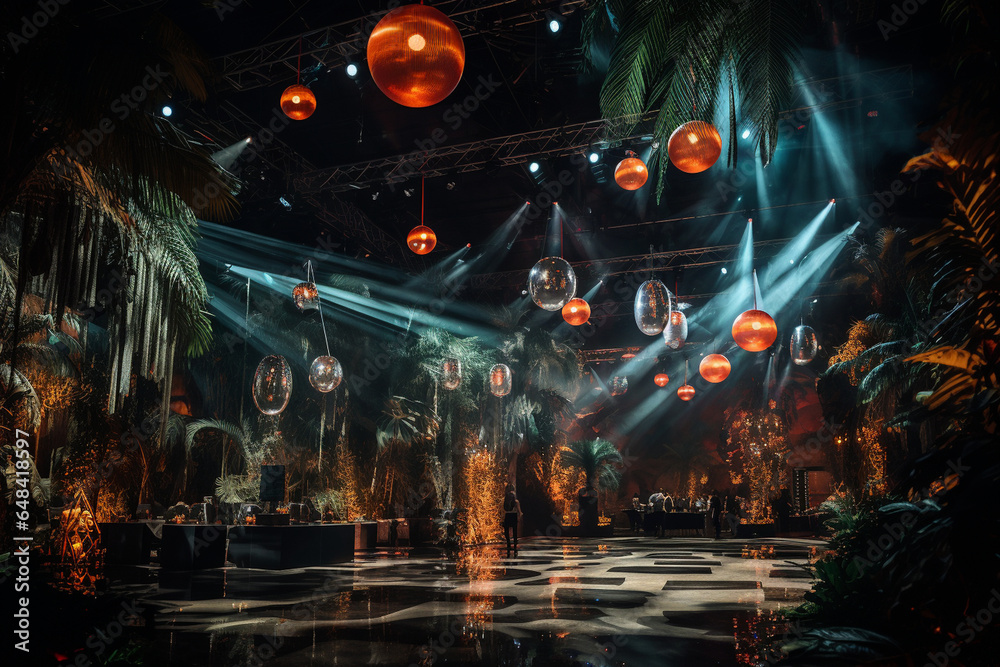 eye-catching photo of a corporate party with a specific theme ...