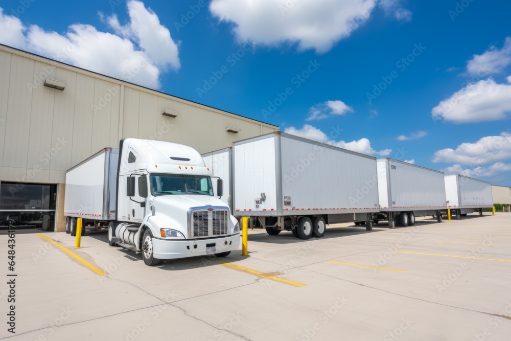 Logistic center cargo trucks transportation shipping lorry delivery ...
