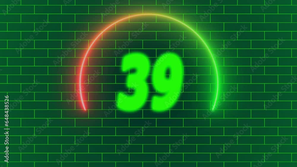 Vidéo Stock Animated digital countdown timer with seconds remaining ...