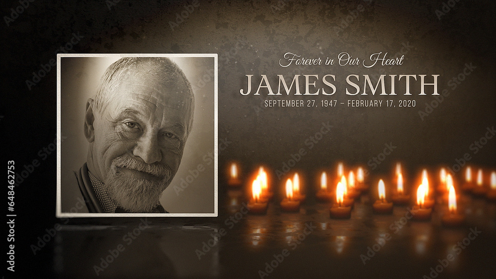 Funeral Biography Memorial Slideshow Stock Template | Adobe Stock