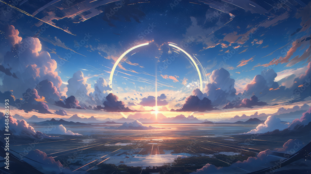 Beautiful anime cinematic photo from a colorful fantasy movie ...