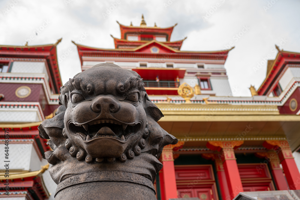 Kyzyl, Russia - circa august 2023: Statue of dragon in the largest ...