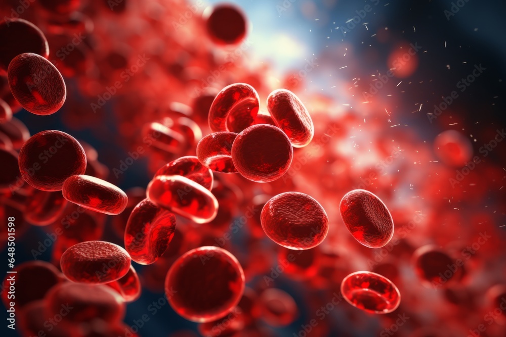 Red blood cells arterial blood stream health biology anatomy physiology ...